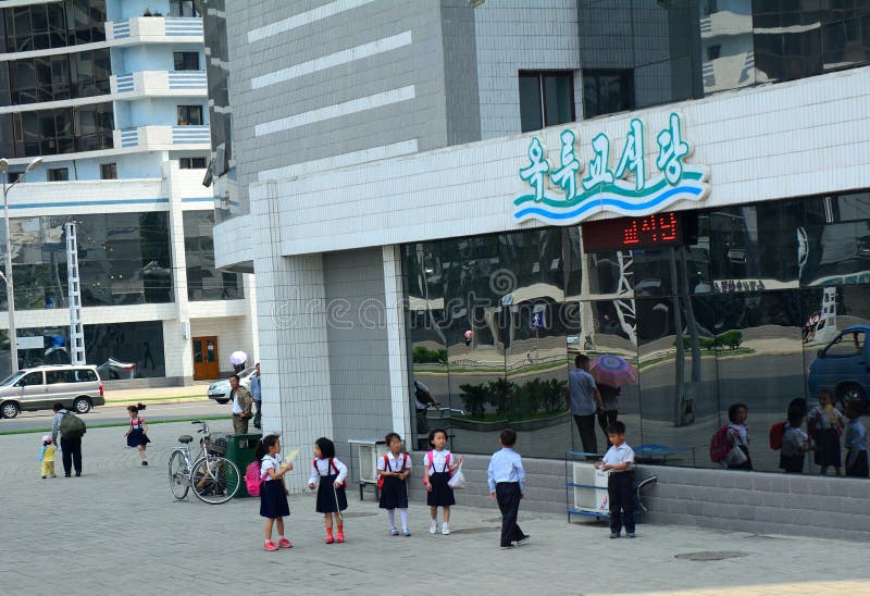 Children, Pyongyang, North-Korea Editorial Image - Image of monument ...