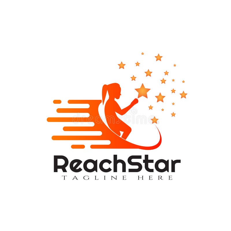 Children Reach Star Vector Logo Design,dream Kids Stock Vector ...