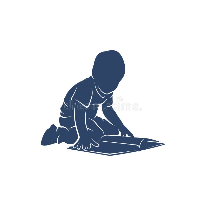 Children Read Book Dreams Logo Vector Template, Illustration Symbol ...