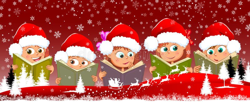 Cartoon Christmas Background Books Stock Illustrations – 619 Cartoon ...