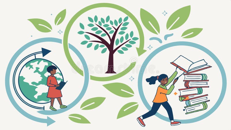 Children Reading Books Around the Earth, Education, Global Learning and ...