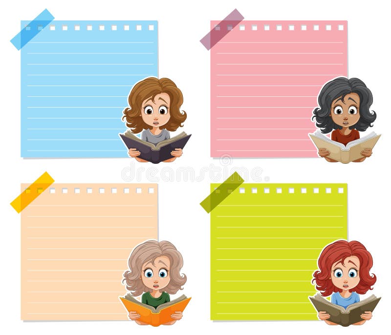 Multicultural Children Reading Cartoon Stock Illustrations – 179 ...