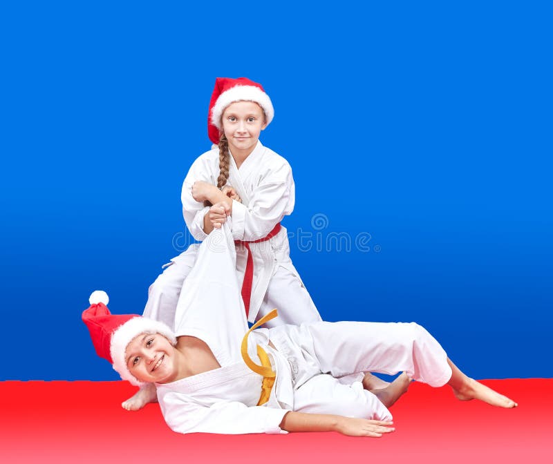 Children with Red and Yellow Belt are Training Throws Stock Image ...