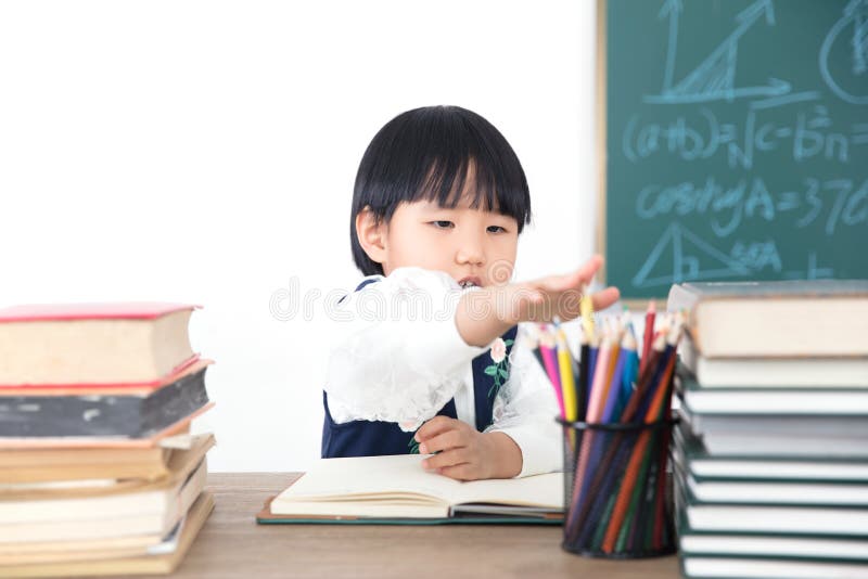Children after Returning To School Stock Photo - Image of little, desk ...