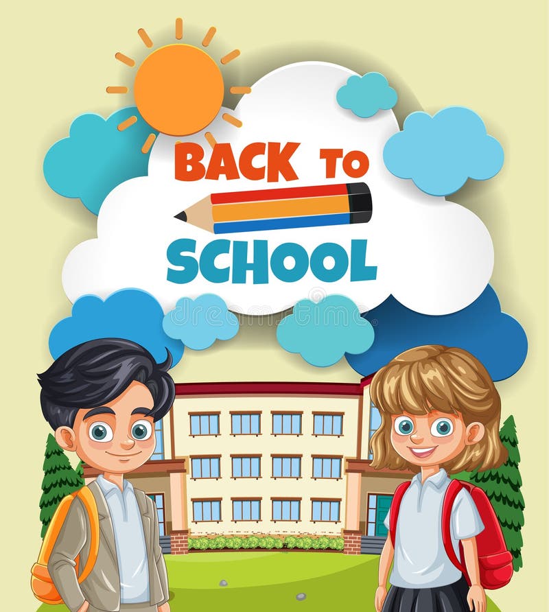Children Returning To School Stock Vector - Illustration of smiling ...