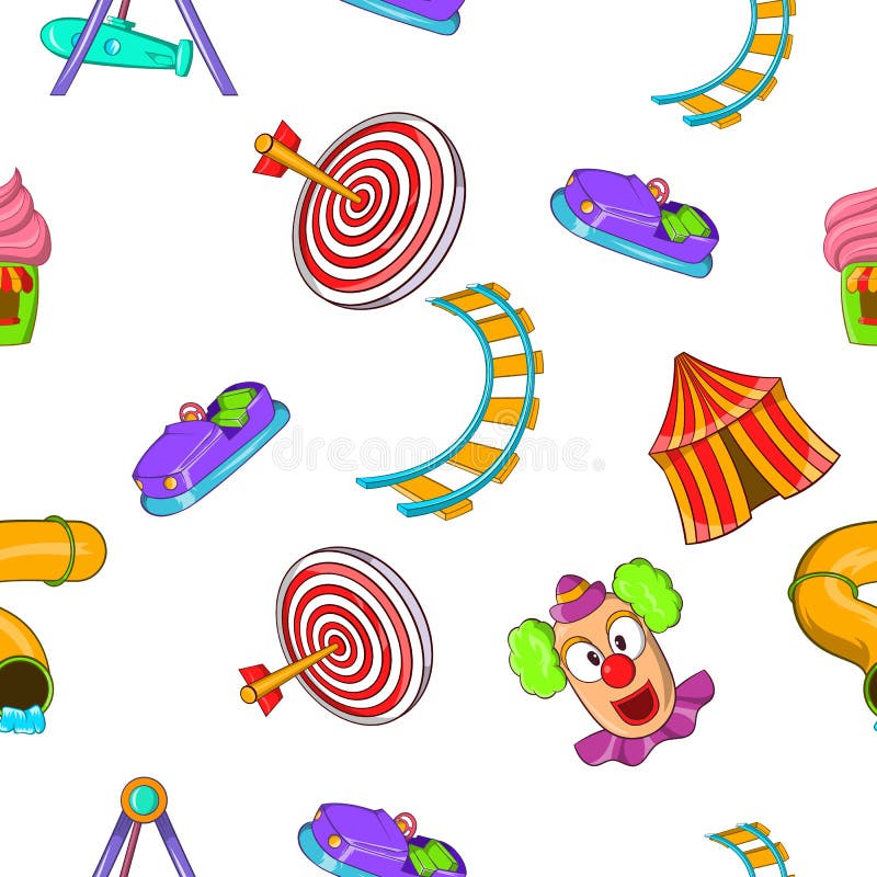 Children Rides Icons Set, Cartoon Style Stock Vector - Illustration of ...