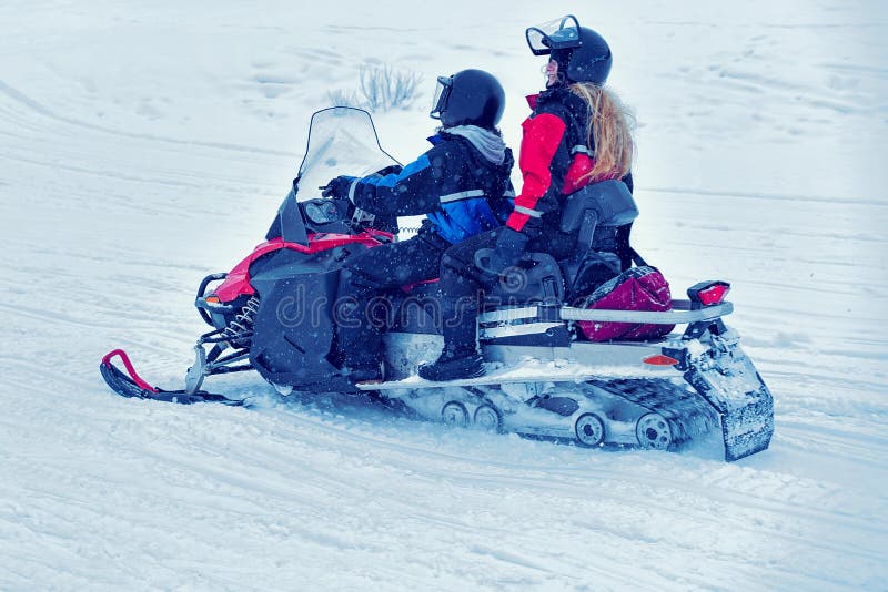 Children Riding Snowmobile on Frozen Lake at Winter Rovaniemi Stock ... Children Riding Snowmobile on Frozen Lake at Winter Rovaniemi Stock ...