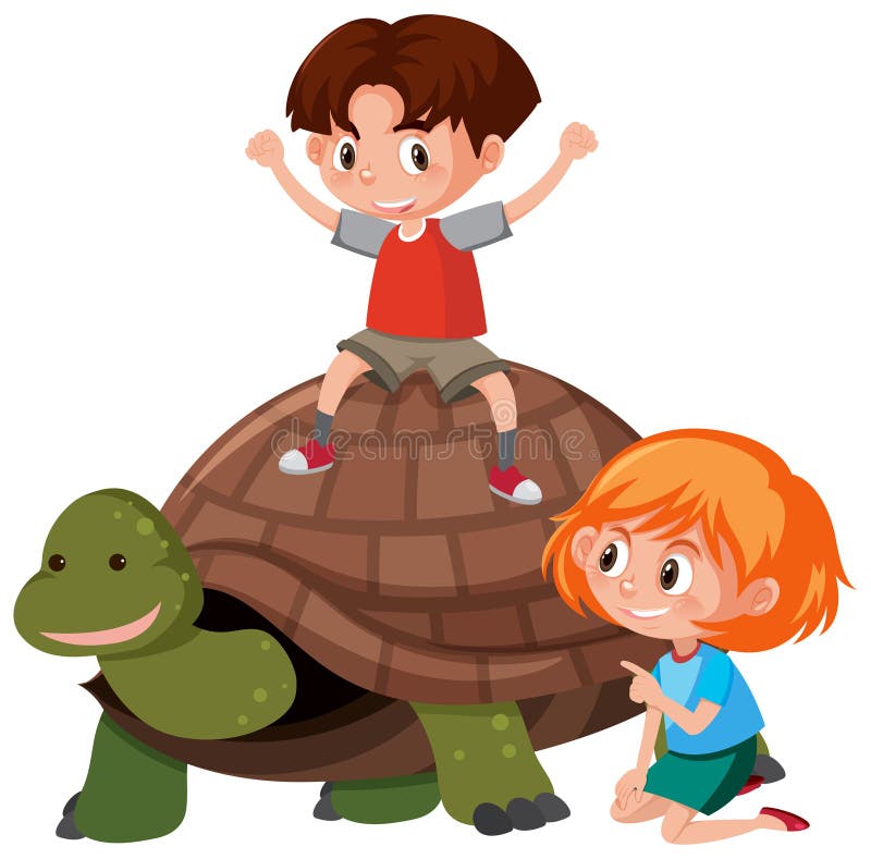 Boy Riding Turtle Stock Illustrations – 56 Boy Riding Turtle Stock ...