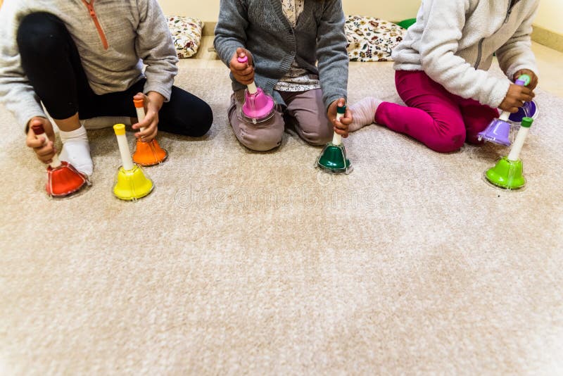Children Ringing Musical Bells Stock Image - Image of bells, musical ...