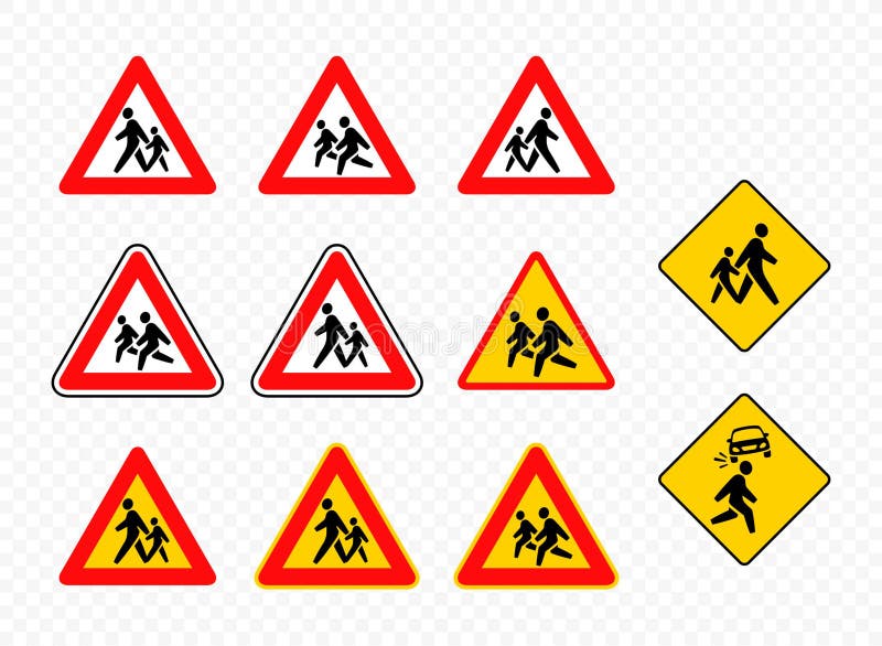Children Road Sign Vector Design Stock Vector - Illustration of ...