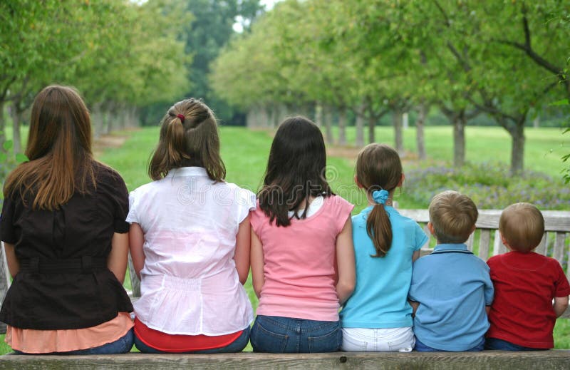 Children in a Row stock image. Image of cheerful, families - 1212907