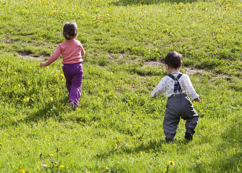 Children running stock photo. Image of season, active - 22065426