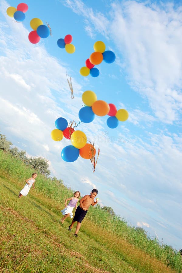 Child with balloons stock photo. Image of kids, little - 12966384