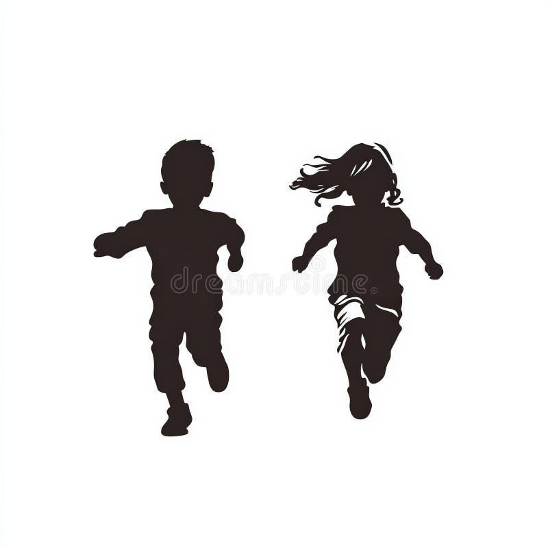 Kid Running Silhouette