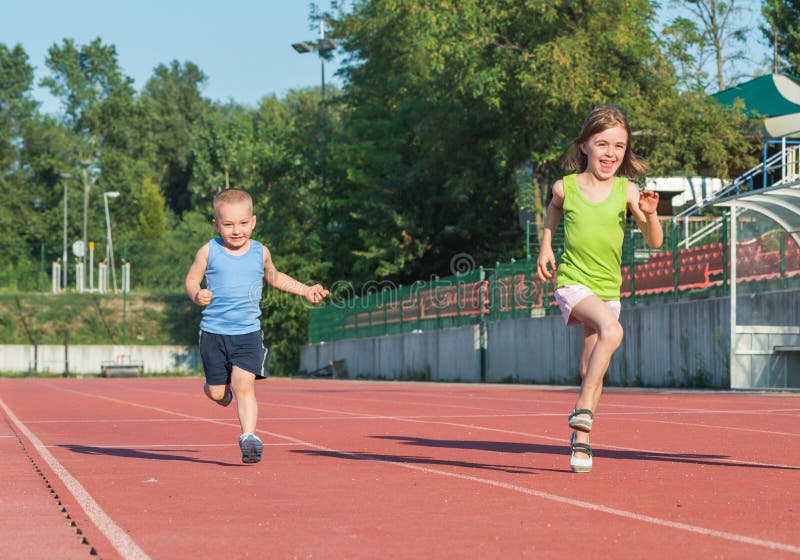 Children Sprinting stock image. Image of running, fitness - 1346291