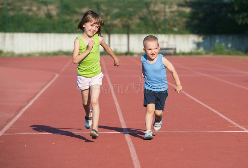 Children running stock photo. Image of girls, competitive - 43010174