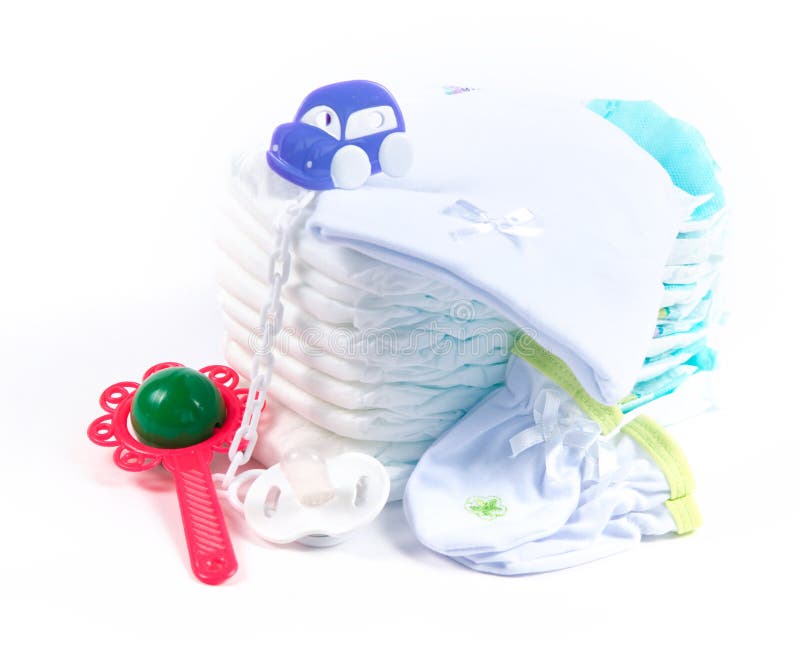 Baby Rattle Diaper Baby Shower Stock Photos - Free & Royalty-Free Stock ...