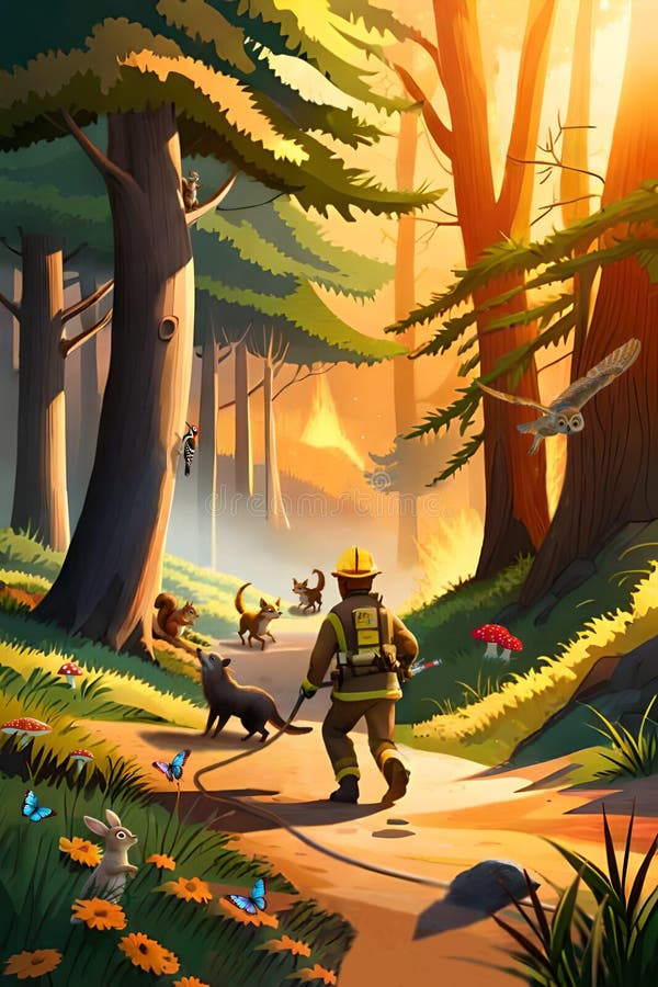 Children S Animation about Forest Animals Stock Illustration ...