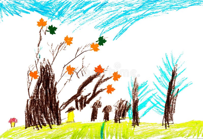 Colored Pencil Trees Stock Illustrations – 205 Colored Pencil Trees ...