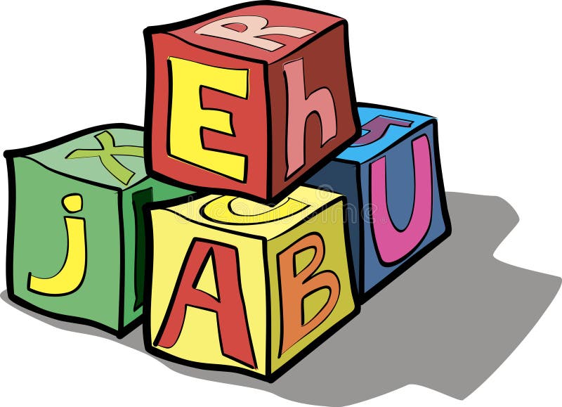 ABC blocks sketch stock vector. Illustration of drawing - 22382075