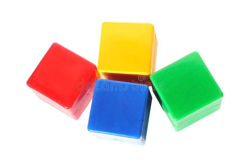 Children S Blocks on the White Background Stock Photo - Image of ...