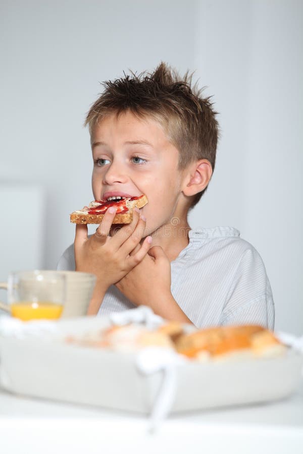 Children s breakfast stock image. Image of eyes, indoors - 16281971