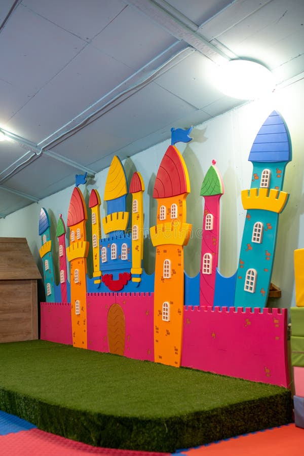 Children S Castle in the Play Arena. Entertainment for Children Stock ...