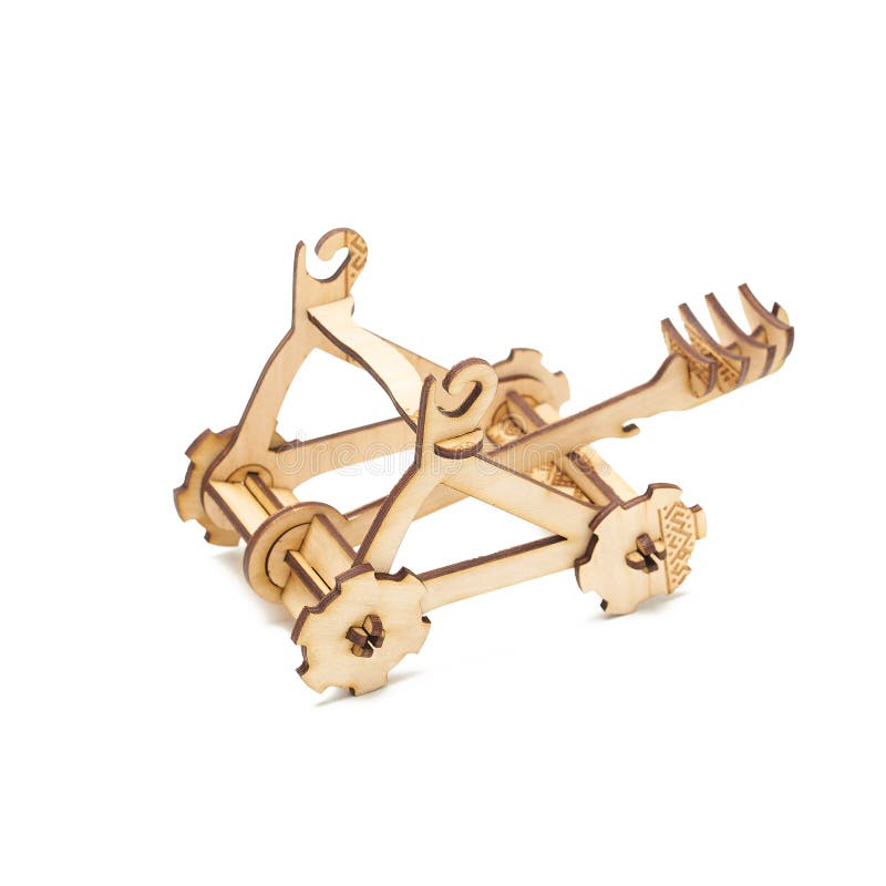 Catapult from a Tree on a White Background Stock Image - Image of brown ...
