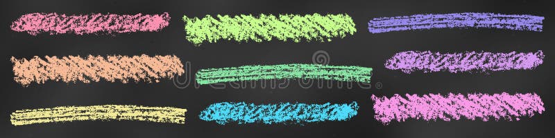 Children S Chalk Drawn Sketch. Set of Design Elements Colorful Linear ...