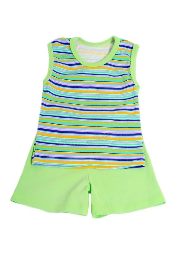 Child Girl Bright Summer Clothes Isolated. Stock Photo - Image of ...
