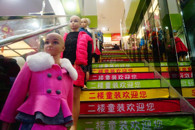 Plastic Models for Women`s Clothing, in Front of the Clothing Store ...