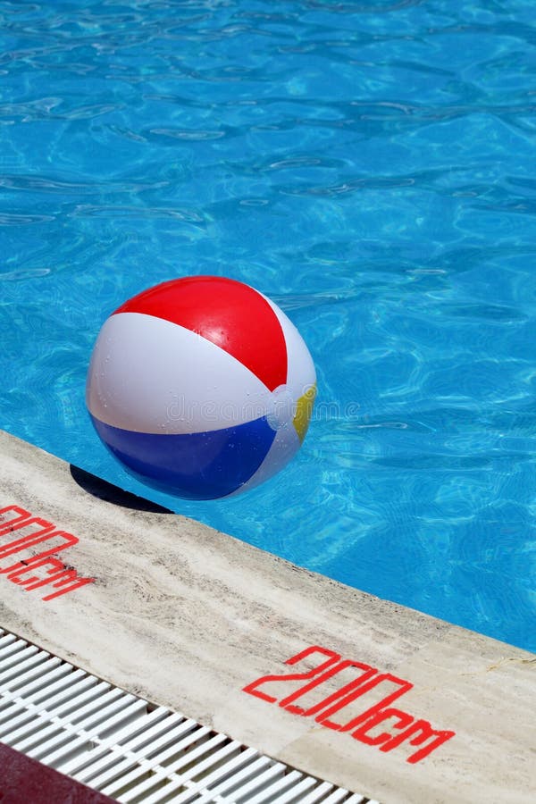 Two Color Ball on Wet Stone Stock Photo - Image of party, game: 191014870