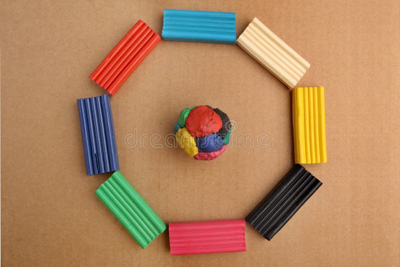 Children`s Colored Plasticine. Stock Photo - Image of plasticine ...
