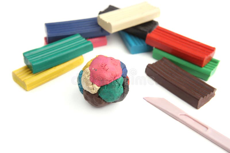 Children`s Colored Plasticine. Stock Photo - Image of modeling, globe ...