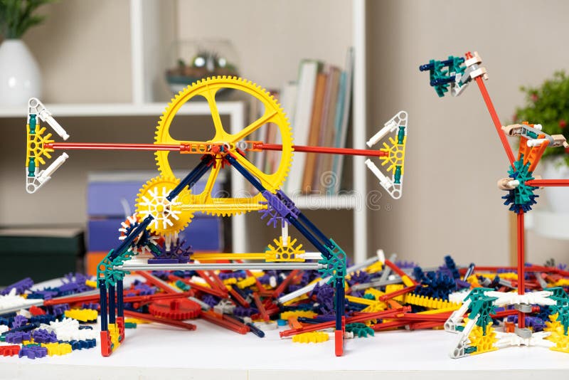 Children S Constructor of Gears Cogwheel and Sticks in the Children S ...