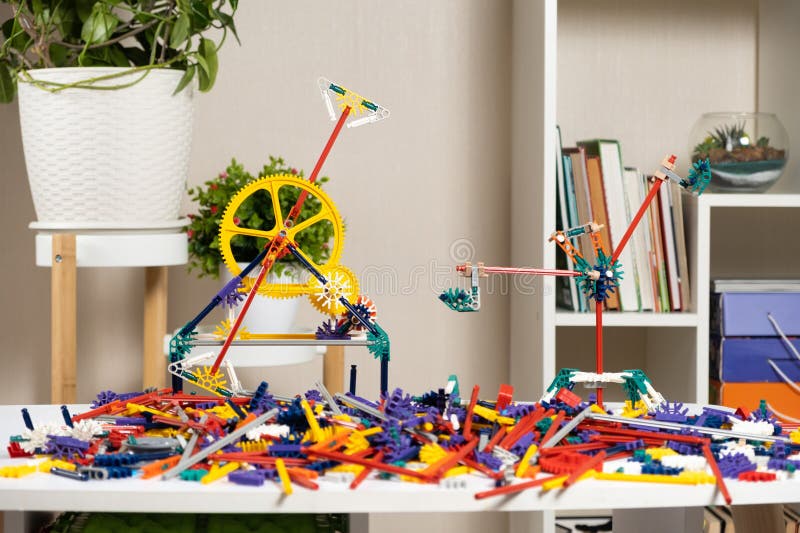 Children S Constructor of Gears Cogwheel and Sticks in the Children S ...