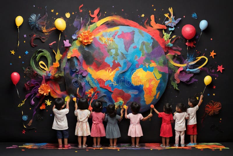 Children’s Day Celebration Theme on Dark Background – Universal ...