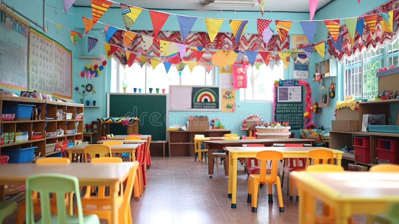 Children S Day Classroom Celebration Stock Illustration - Illustration ...