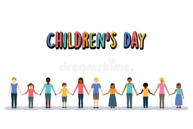Children S Day Save Future Childhood Concept Children Group Stock ...
