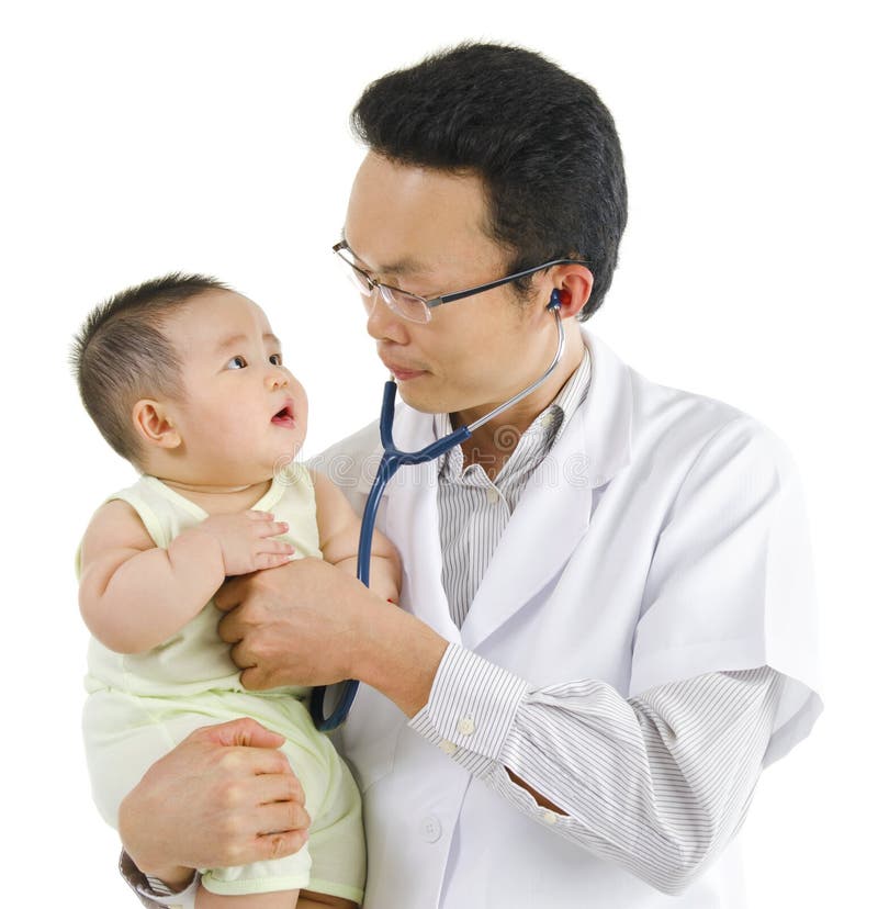 Doctor assessing boy stock photo. Image of career, medicine - 321870