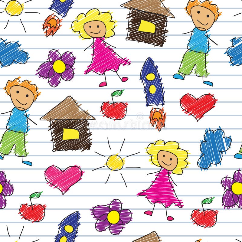 Child Scribbles Stock Illustrations – 397 Child Scribbles Stock ...