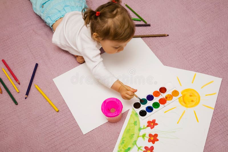 Children's drawing stock photo. Image of draw, picture - 11438924