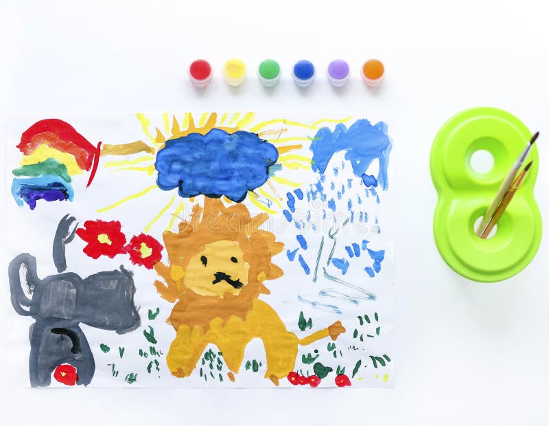 Draw Cartoon Baby Lion Stock Photos - Free & Royalty-Free Stock Photos ...