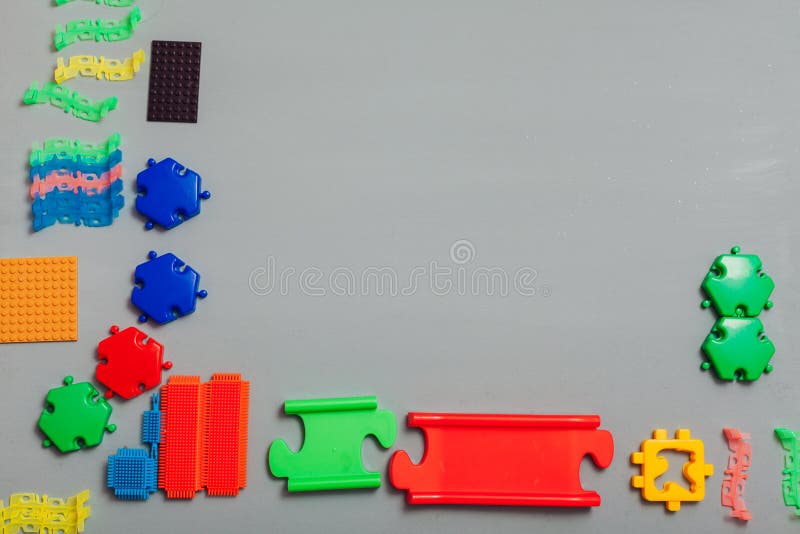 Children`s Educational Game Assembly Designer As a Background Stock ...