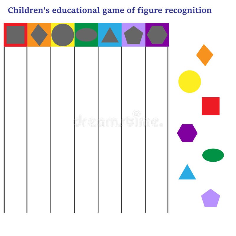 Children S Educational Game for Figure Recognition Stock Vector ...