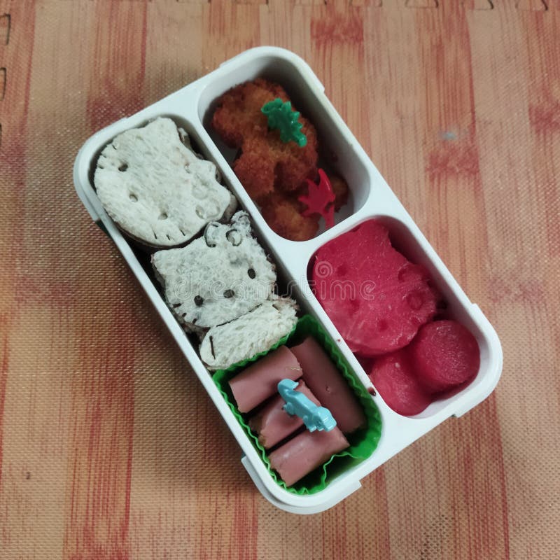 Children& X27;s Food in School Hello Kitty Face Editorial Stock Photo ...