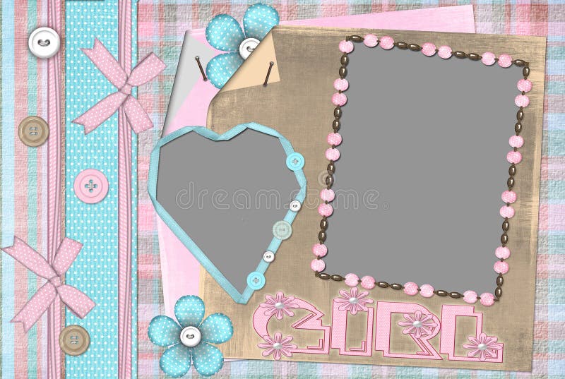 Children S Frame for the Girl. Stock Illustration - Illustration of ...