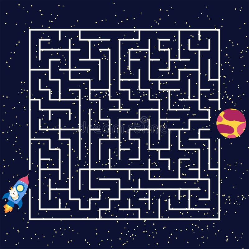 Children S Game Labyrinth. Find a Way Out of the Maze Stock Vector ...