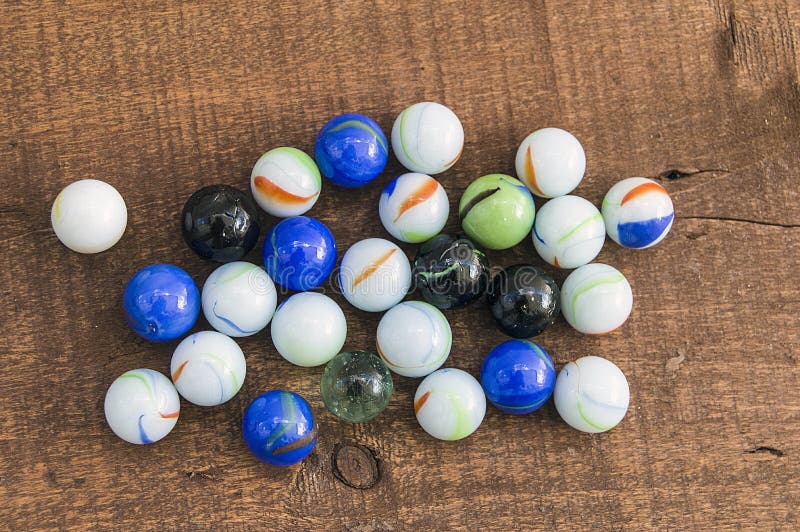 Children`s Games, Playing Marbles, Various Colored Marble Paintings ...