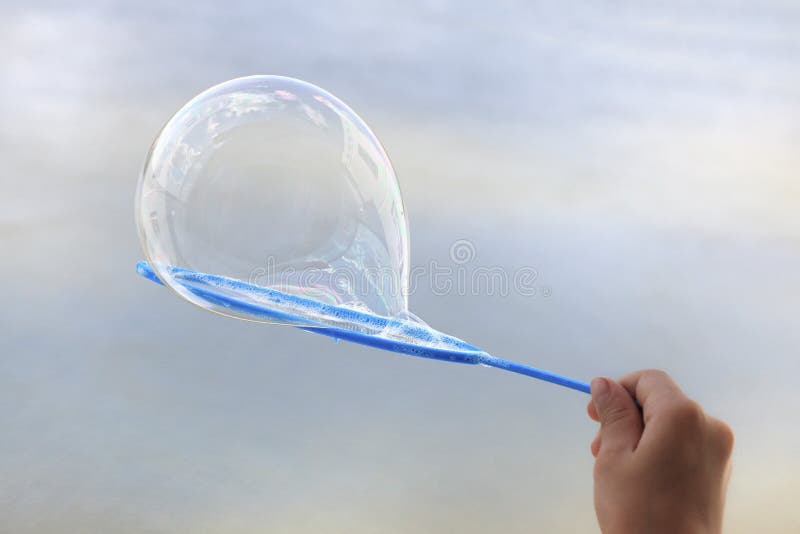 Children S Hand with Bubble. Stock Photo - Image of hold, soap: 28138796